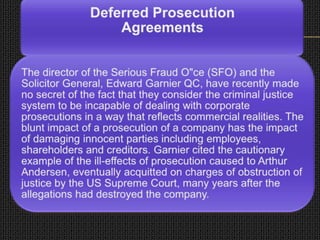 Deferred Prosecution Agreements | PPTX