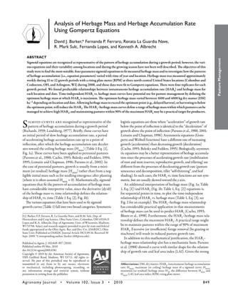 Analysis of Herbage Mass and Herbage Accumulation Rate Using Gompertz ...