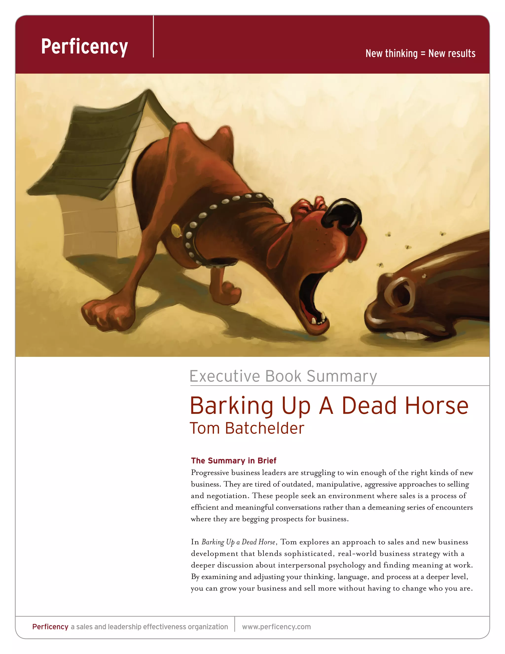 Barking Up a Dead Horse Executive Summary | PDF