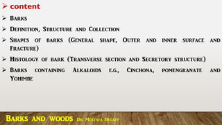 Barks intro., Cinchona, pomengranate and Yohimbe | PPT