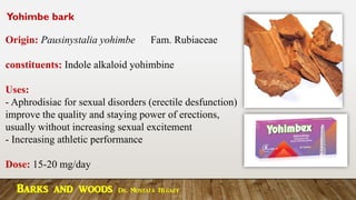 Barks intro., Cinchona, pomengranate and Yohimbe | PPT