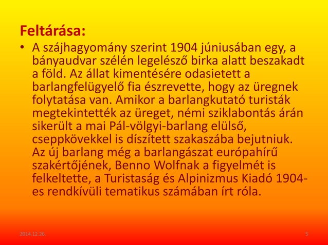 Barlang projekt | PPTX