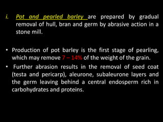 Barley classification, malting and processing | PDF