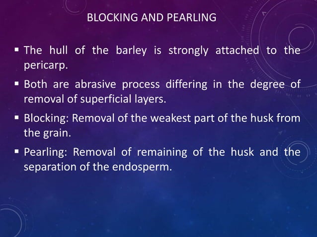 Barley processing | PPTX | Gardening | Home & Garden