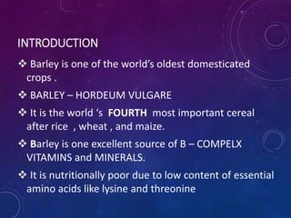 Barley processing | PPTX