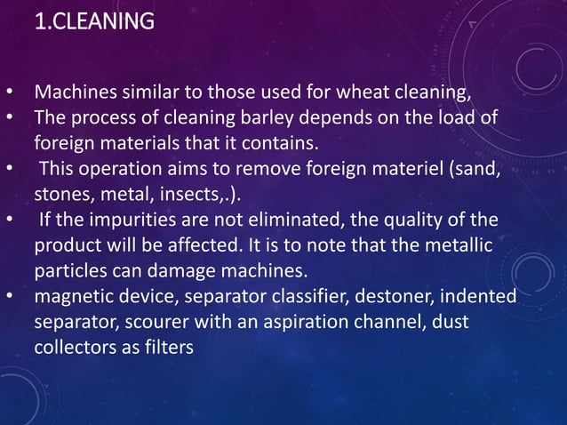 Barley processing | PPTX | Gardening | Home & Garden