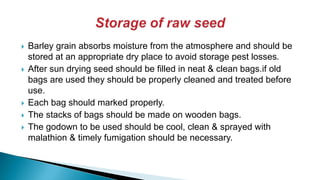 Barley seed production | PPTX