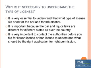 Bar license | PPTX