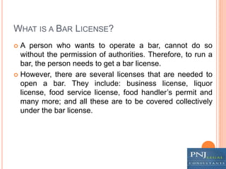 Bar license | PPTX