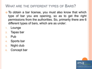 Bar license | PPTX