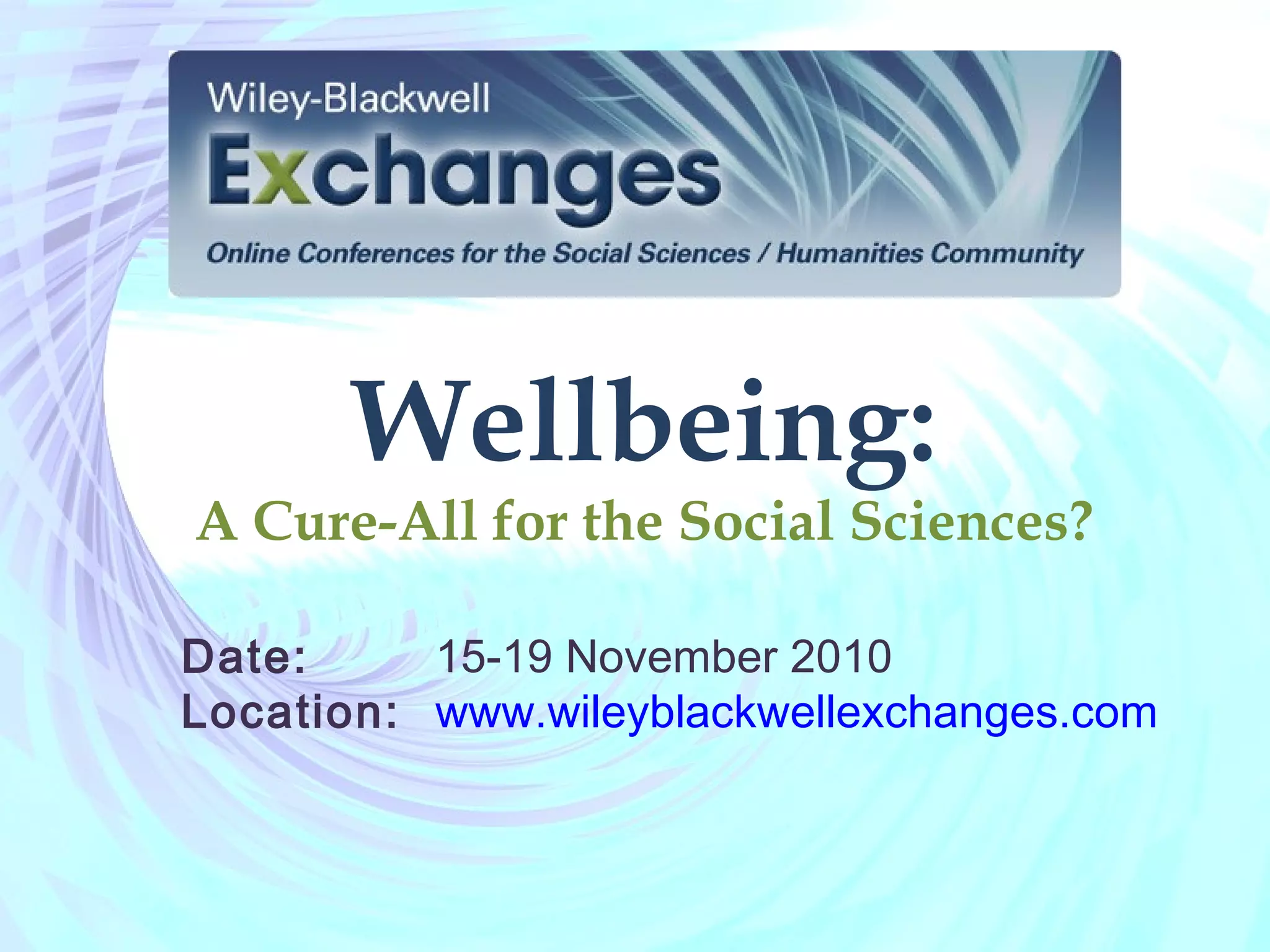 Wellbeing and its Roots in Infancy | PPT
