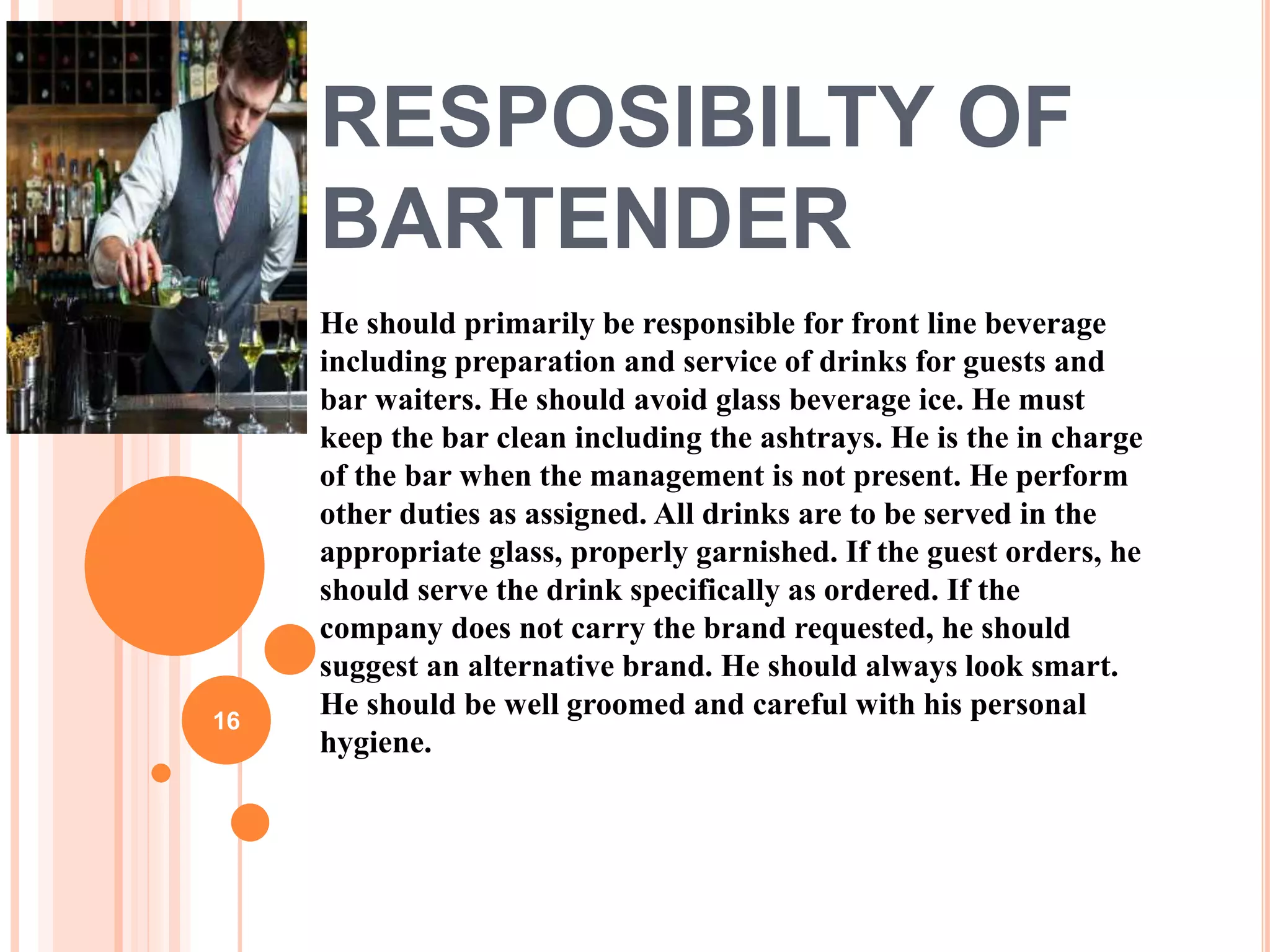 Bar management ppt | PPTX