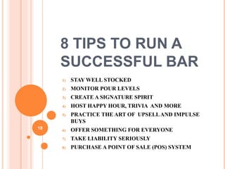 Bar management ppt | PPTX