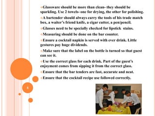 Bar management ppt | PPTX