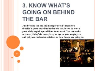 Bar management ppt | PPTX