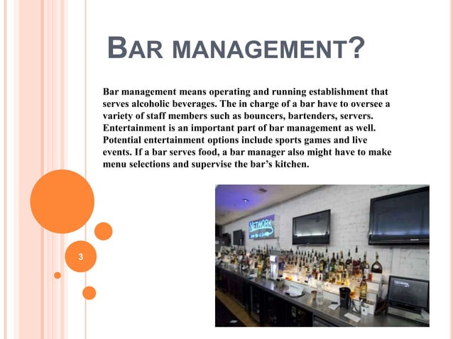 Bar management ppt