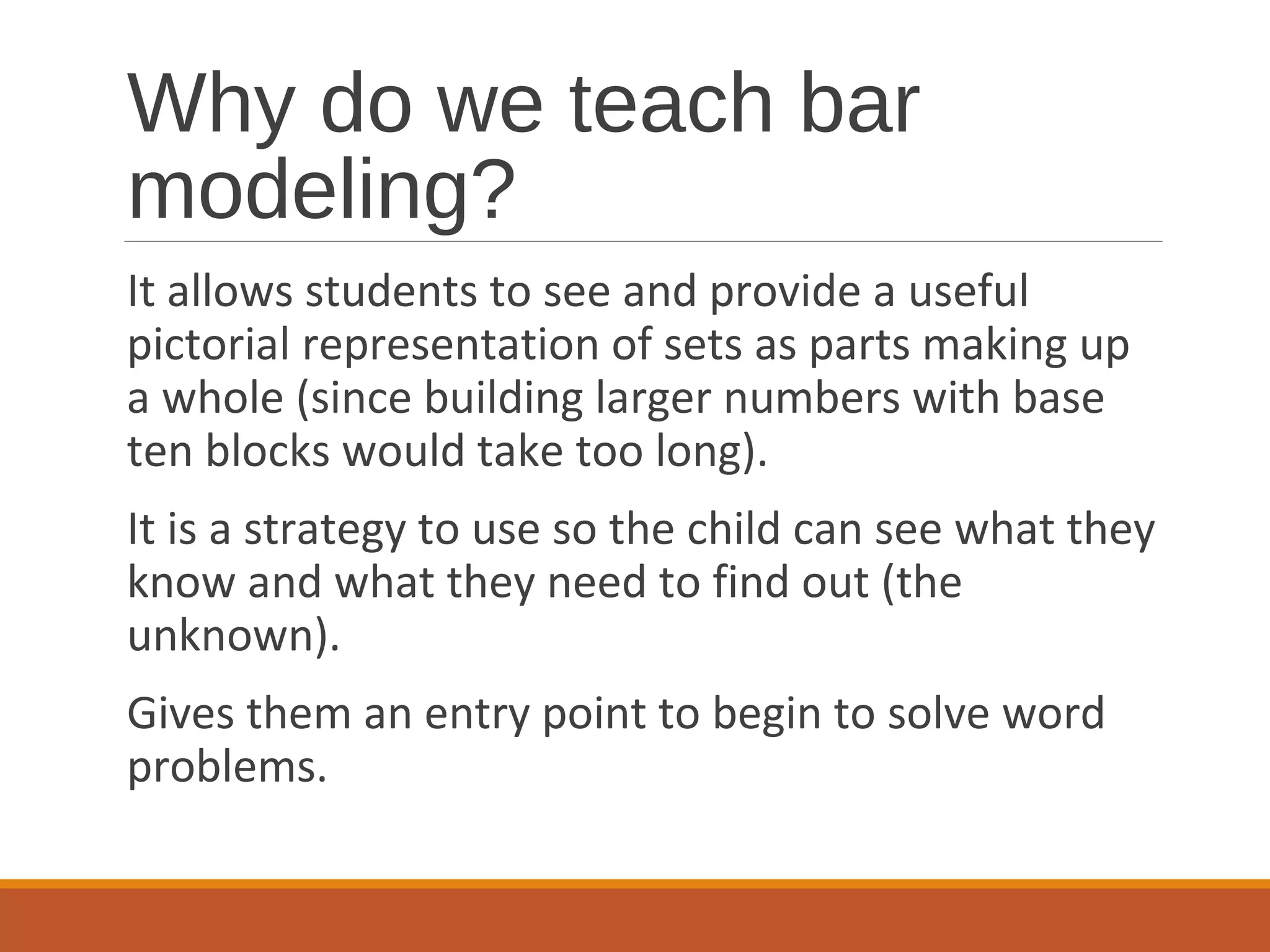 Bar modeling presentation for parents | PPT