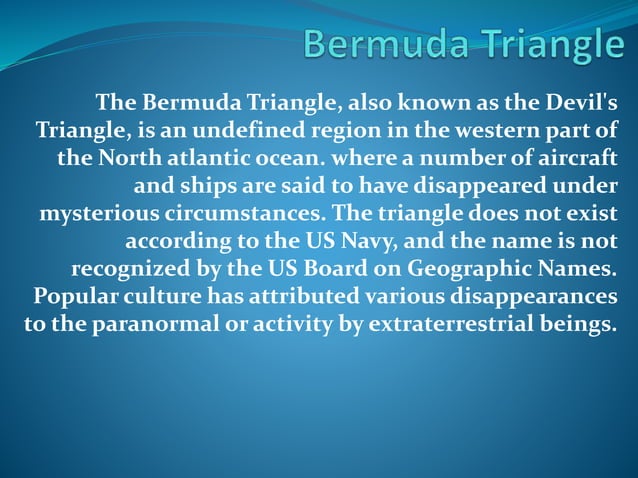 Barmuda triangle | PPTX