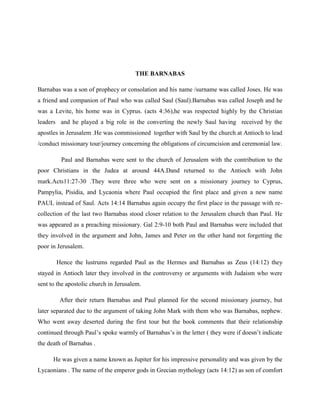 Barnabas | PDF