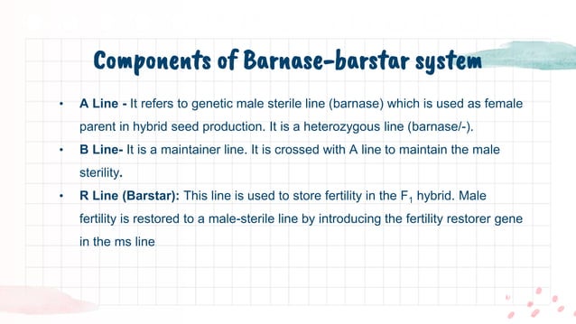 Barnase and bartar system | PPTX