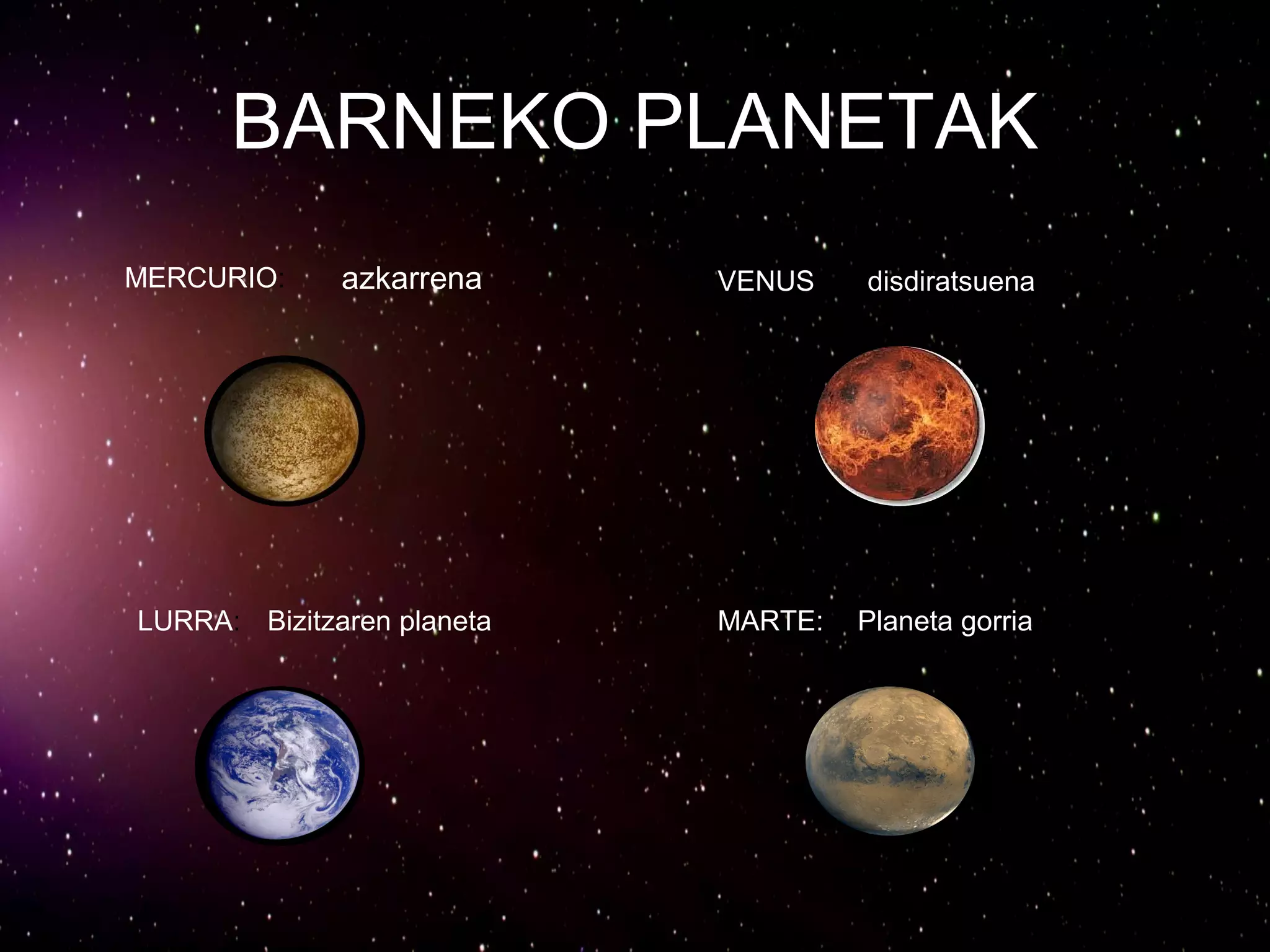 Barneko planetak | PPT