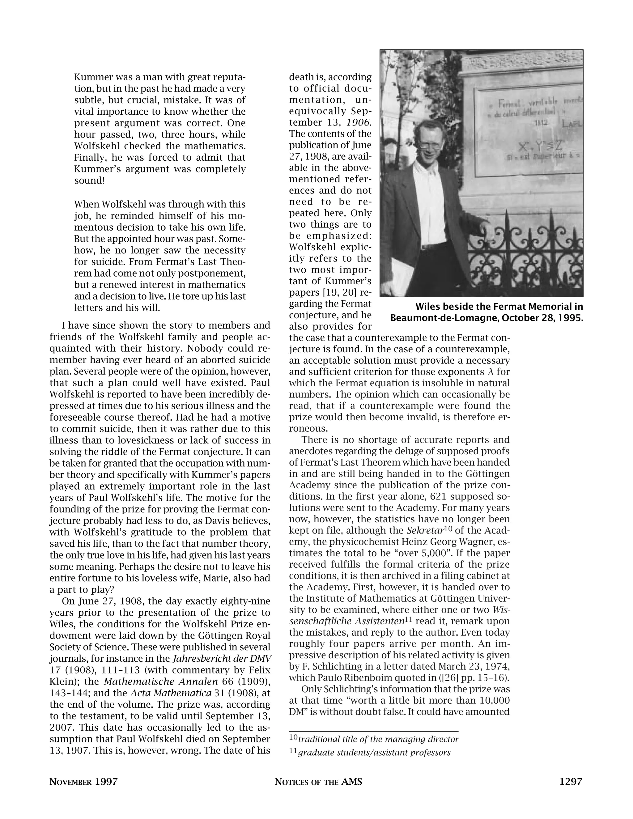 Paul wolfskehl prize money | PDF