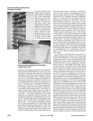 Paul wolfskehl prize money | PDF