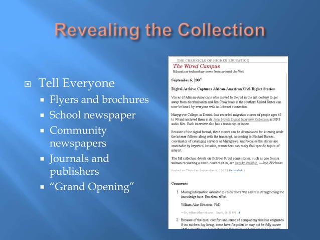 Creating a Digital Collection For Your Library | PPTX