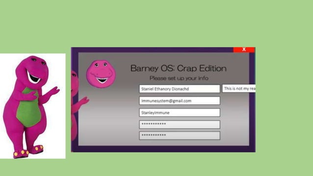 Barney OS crap edtion remastered.pptx | Operating Systems | Computer ...