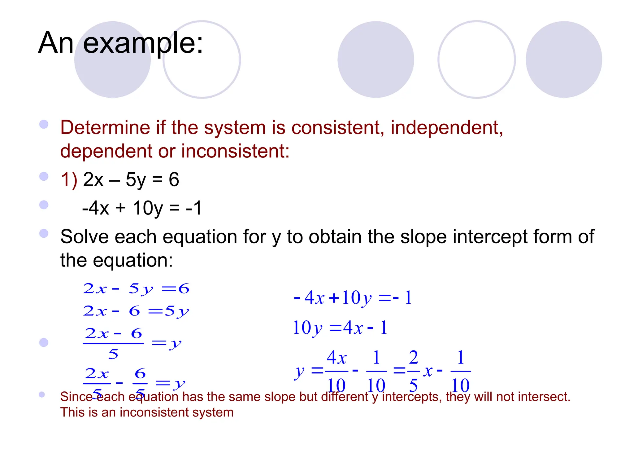 System of Linear Equations Solving in Trinomial | PPT