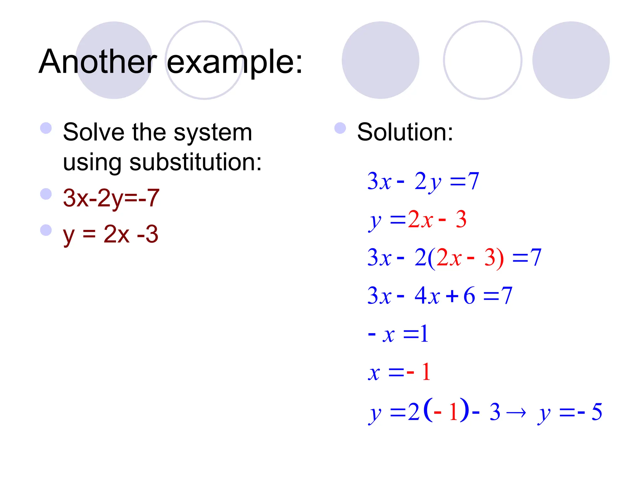 System of Linear Equations Solving in Trinomial | PPT