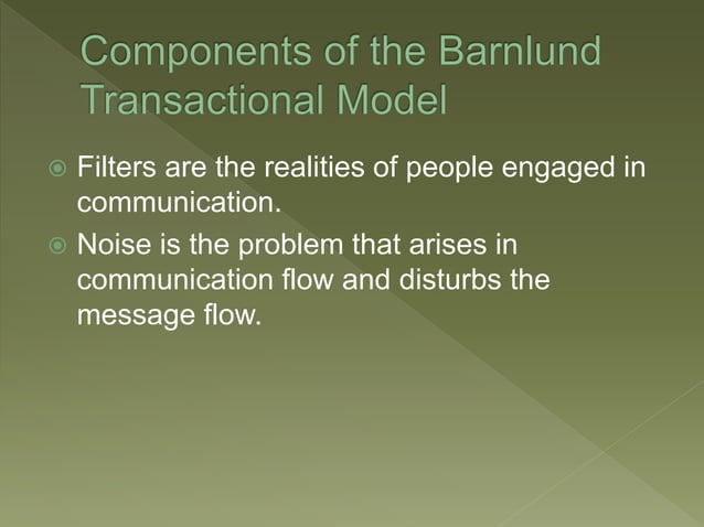 Barnlund Transactional Model | PPTX | Technology & Computing