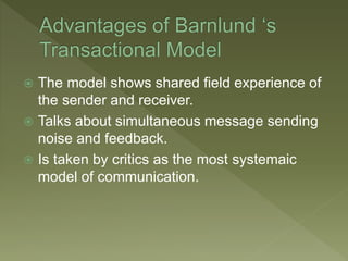 Barnlund Transactional Model | PPTX