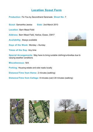 Barn Mead Field Location Scout | DOC