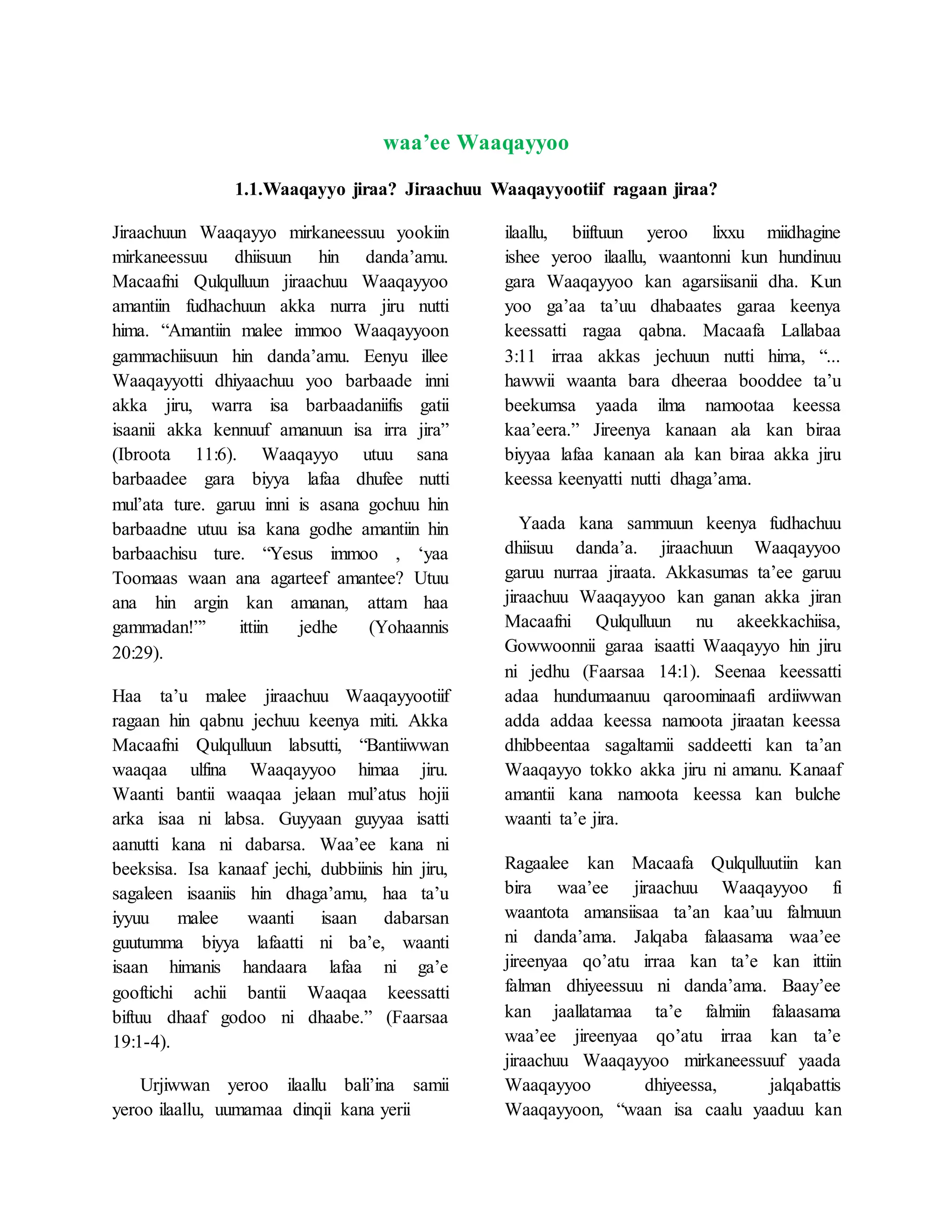 Barnoota dhuuga aeditedtwocolumn | PDF