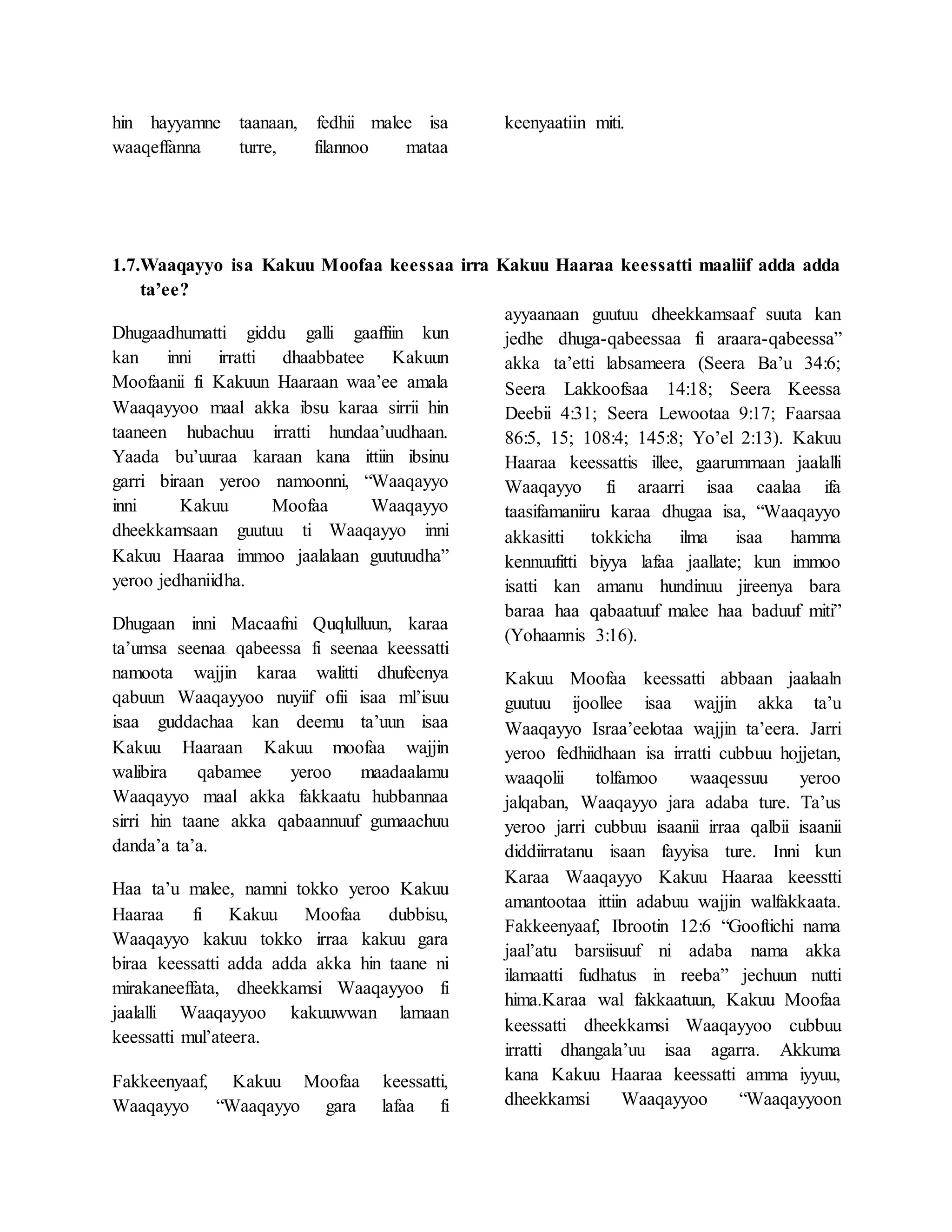 Barnoota dhuugaa Wangeelaa | DOCX