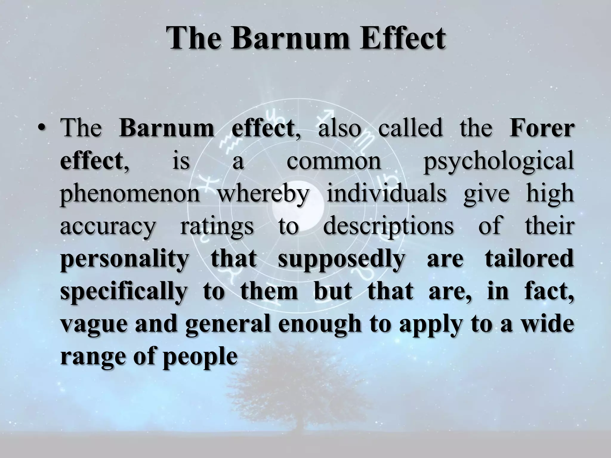 Barnum Effect | PPTX