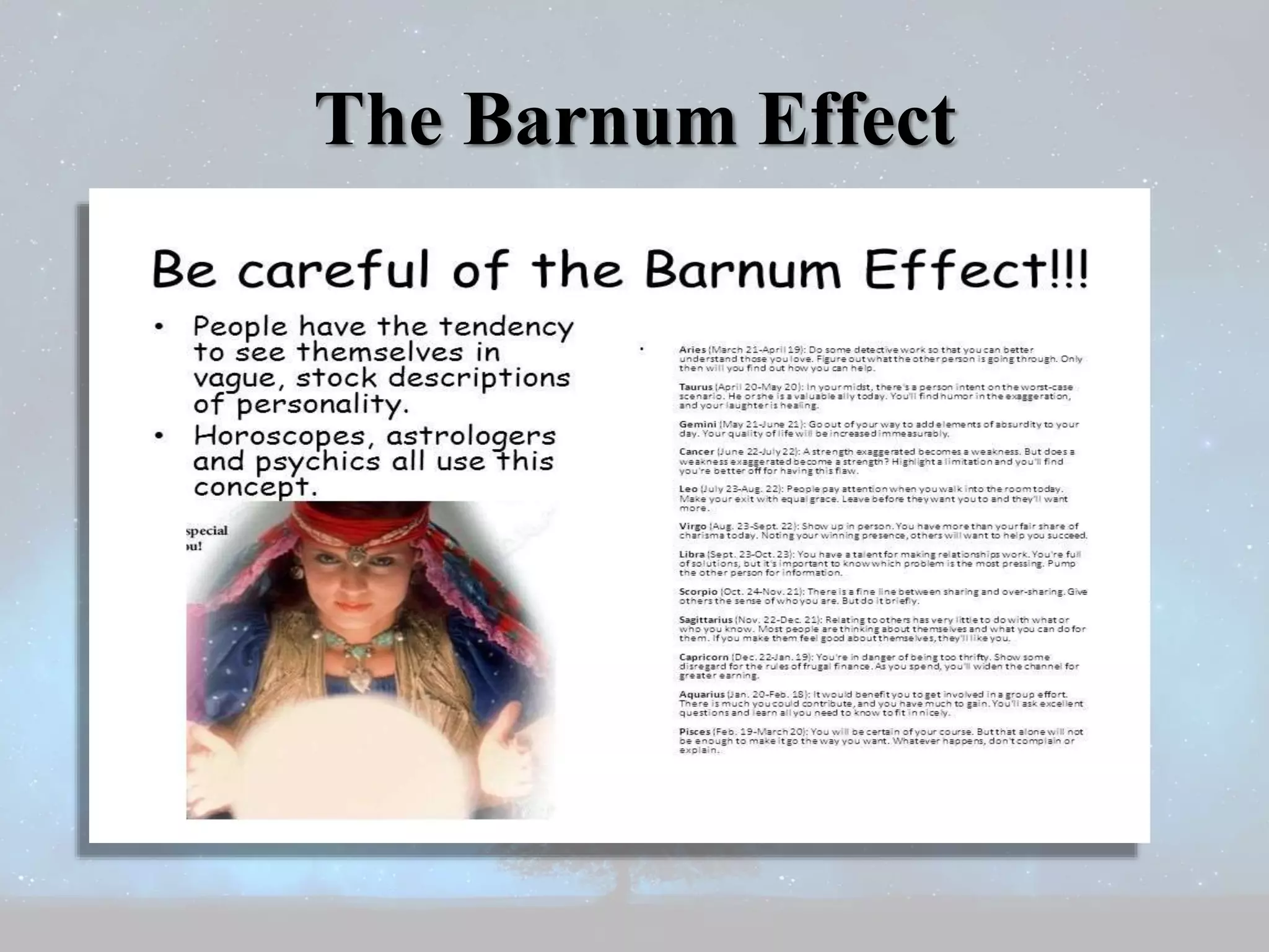 Barnum Effect | PPTX