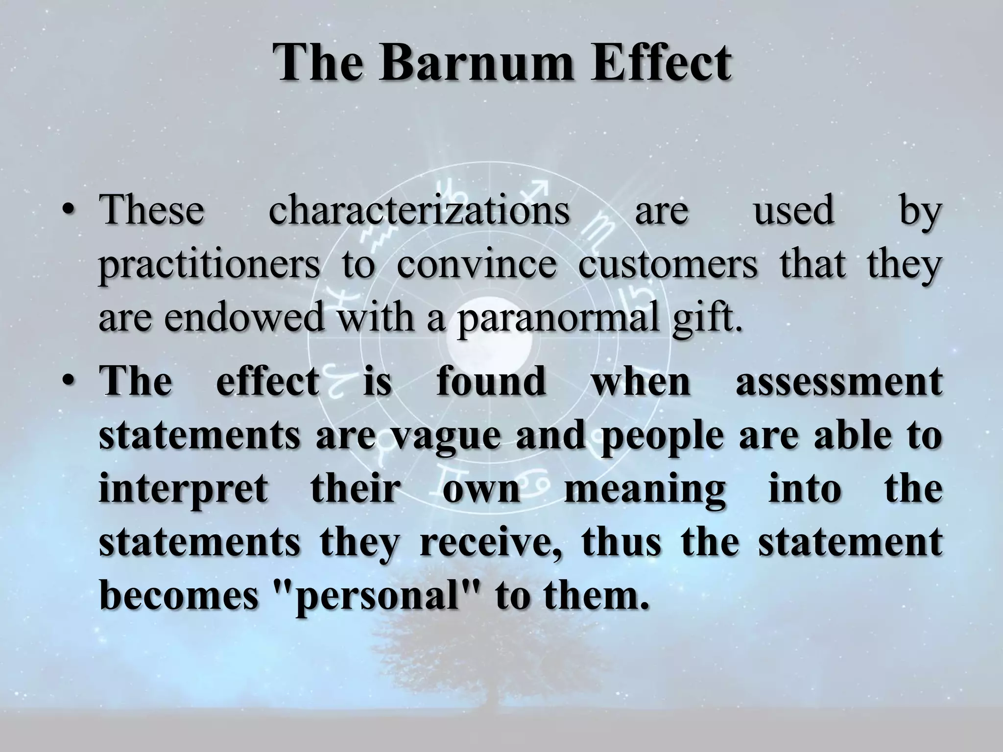 Barnum Effect | PPTX