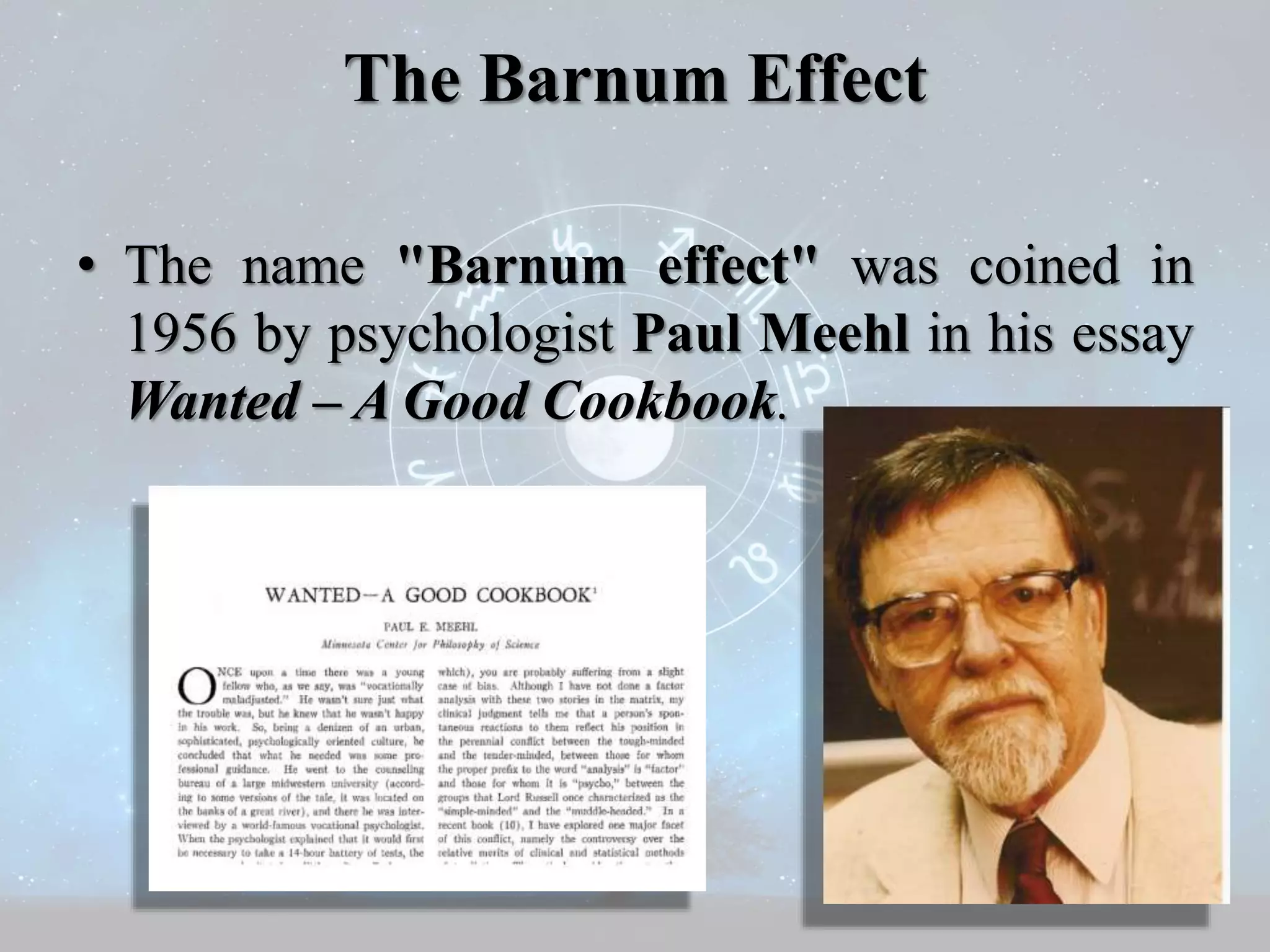 Barnum Effect | PPTX