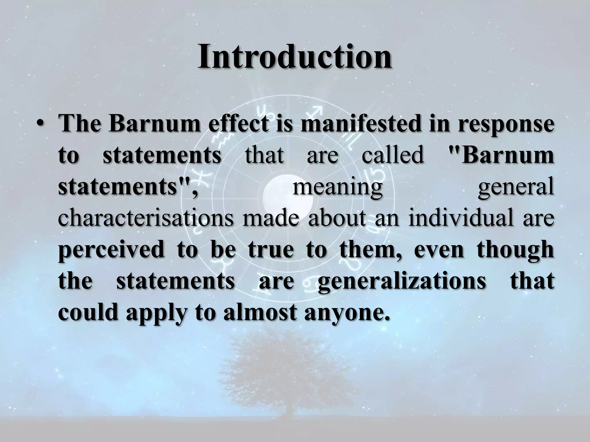 Barnum Effect | PPTX