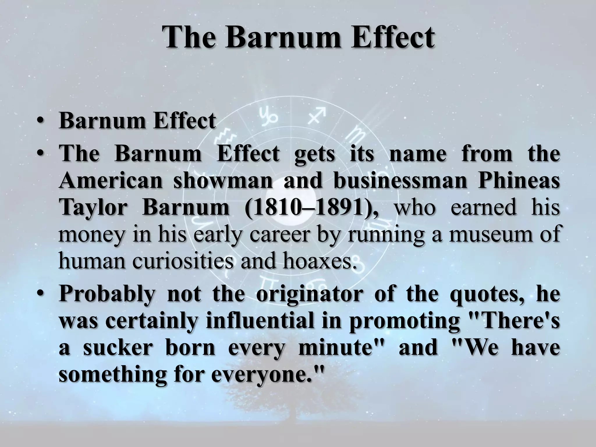 Barnum Effect | PPTX