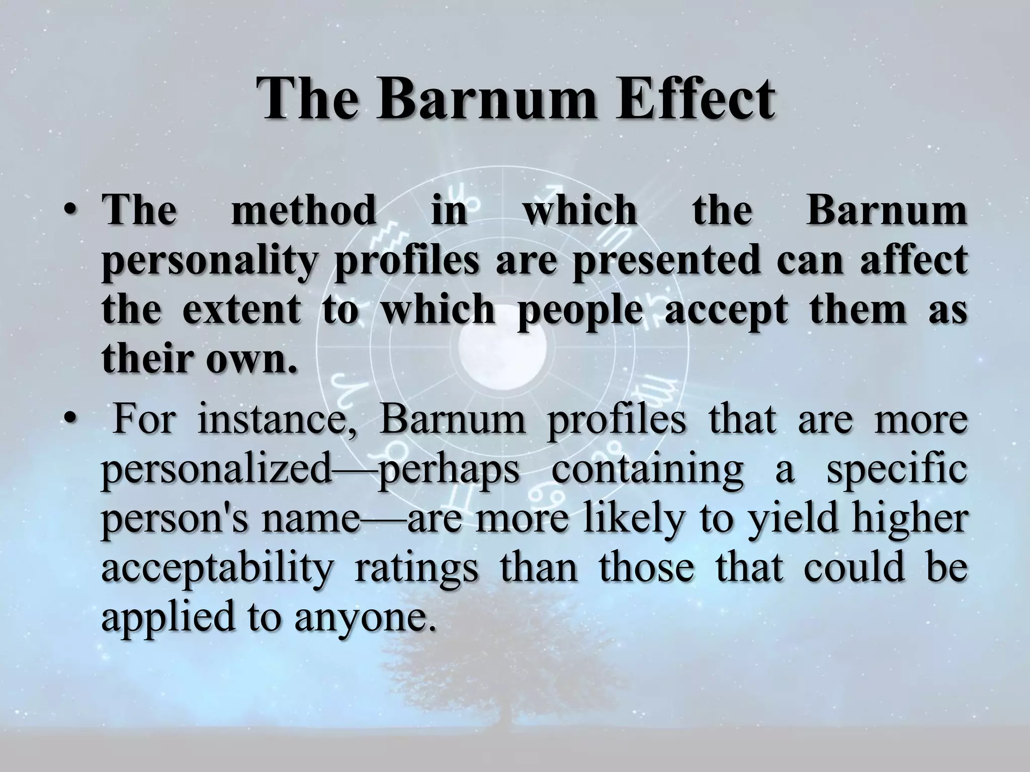 Barnum Effect | PPTX