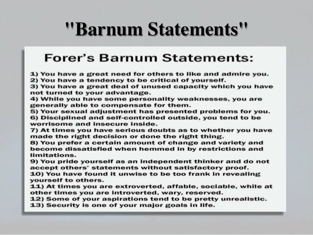 Barnum Effect
