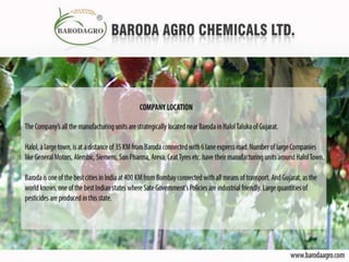 baroda agro chemicals, pesticides formulation business | PPT