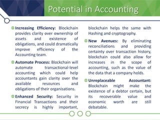 What's in Blockchain For Chartered Accountants | PPTX