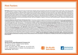 Baroda Pioneer Infrastructure Fund Presentation | PDF