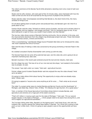 Baroda Video Premier Article 1.16.12