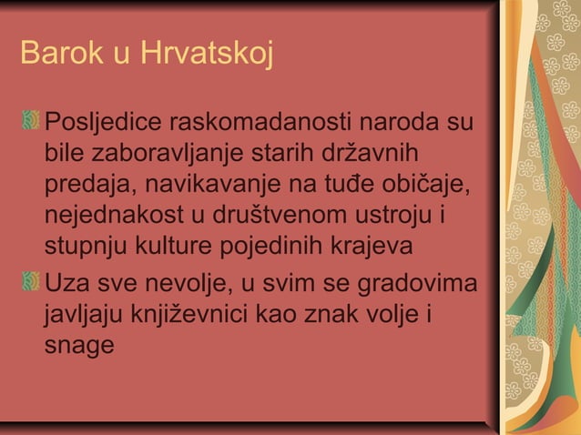 Barok u hrvatskoj | PPT