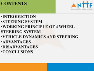 FOUR WHEEL STEERING SYSTEM | PPT